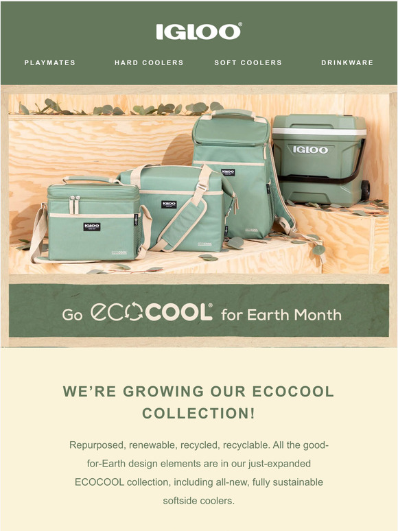 Igloo Coolers: ♻️Go ECOCOOL for Earth Month.♻️ | Milled
