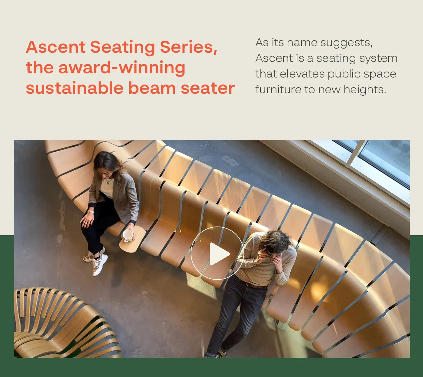 Archiproducts: Ascent Seating Series: the sustainable beam seater by ...