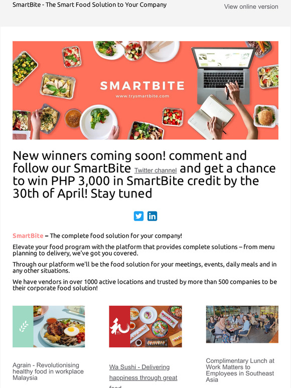 SmartBite: Redeem PHP 3,000 in SmartBite credit today! Get into the lucky draw | Milled