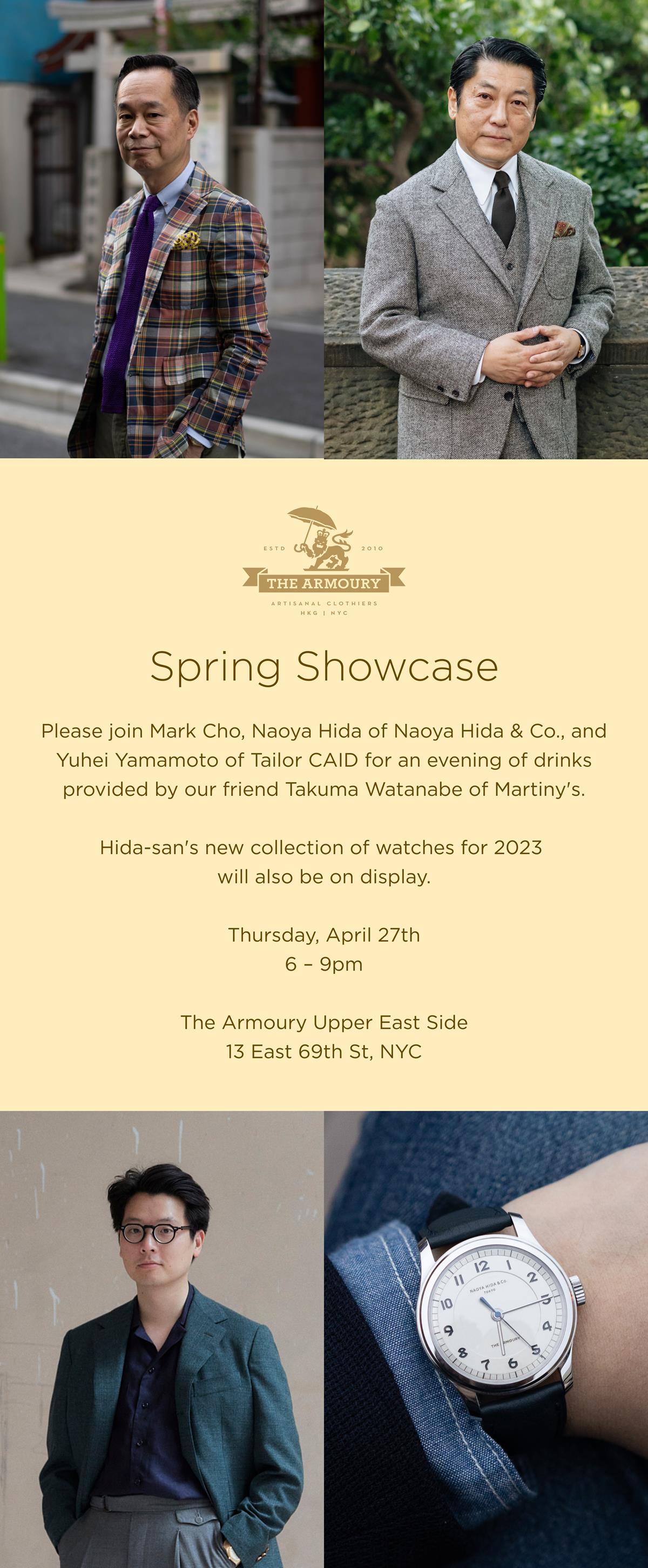 The Armoury: Spring Showcase April 27th | Join Mark Cho, Naoya Hida ...