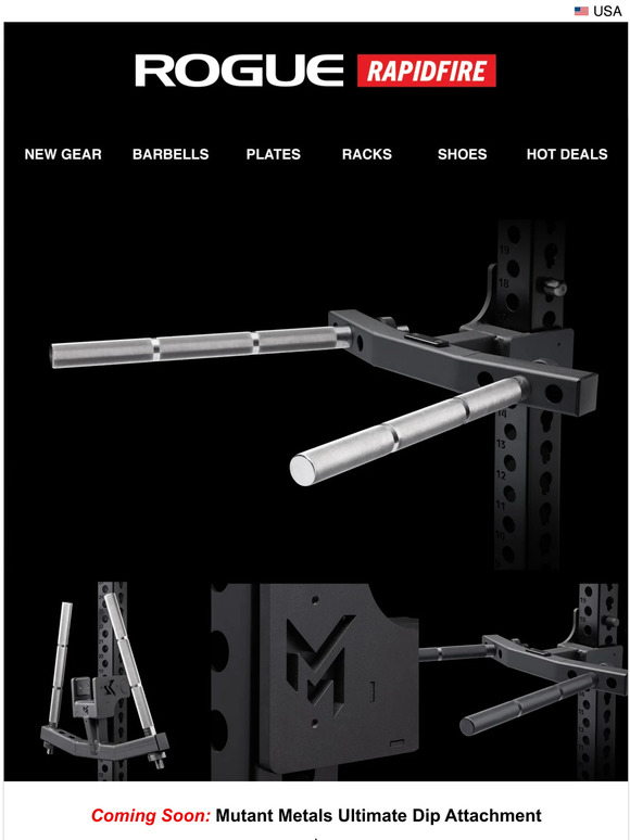 Rogue Fitness: Coming Soon: Mutant Metals Ultimate Dip Attachment | Milled