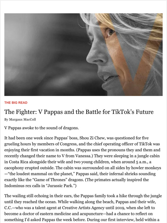 The Information: The Big Read: V Pappas Comes Out Swinging | Milled