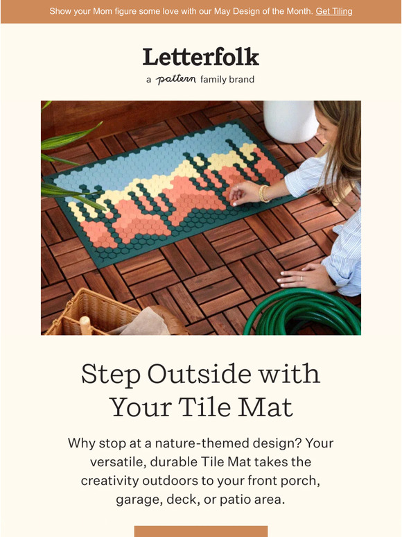 Letterfolk: Your Tile Mat is the outdoorsy type ☀️ | Milled