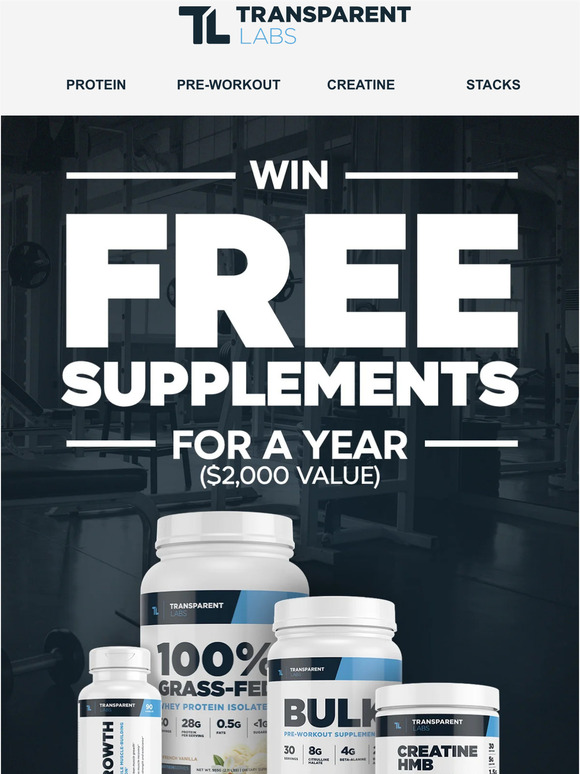 Transparent Labs: Free Supplements for a Year! 🤯 | Milled