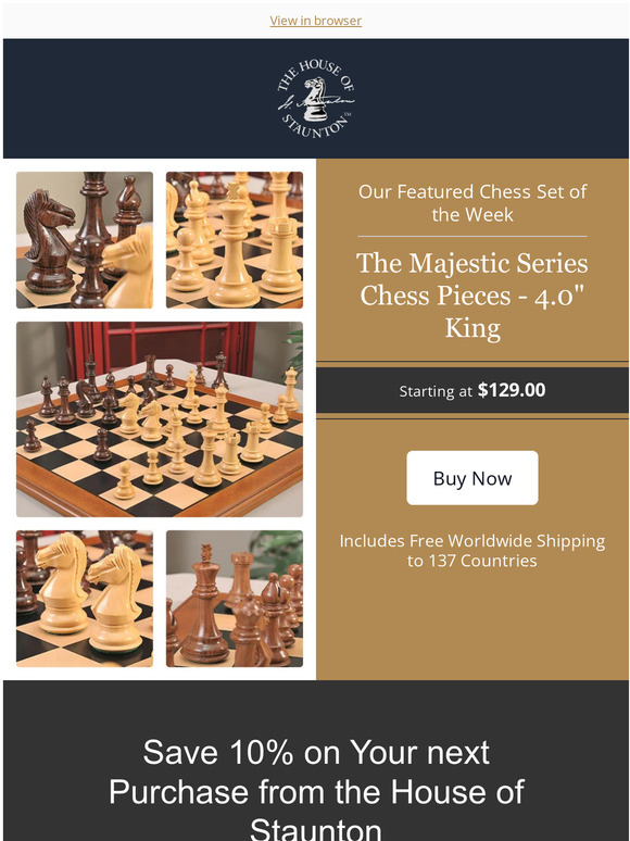 House of Staunton: Our Featured Chess Set of the Week - The Majestic ...