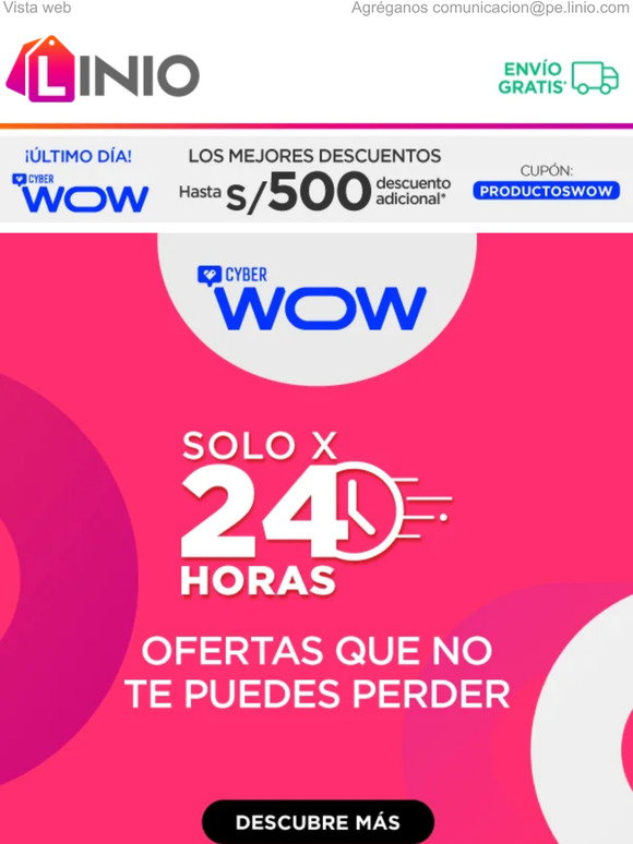Linio: ¡Últimas horas! 🤩 Promos que no te puedes perder | Milled