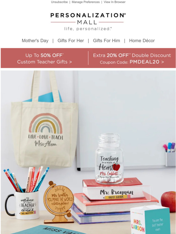 PersonalizationMall.com: 🍎 Show Your Appreciation | 30% Off Teacher ...