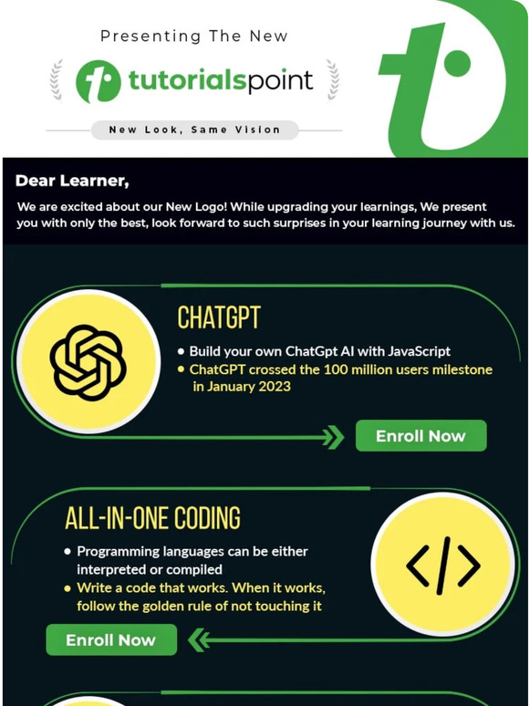 Tutorialspoint: 🔥Eureka! Our new logo is finally here! | Milled