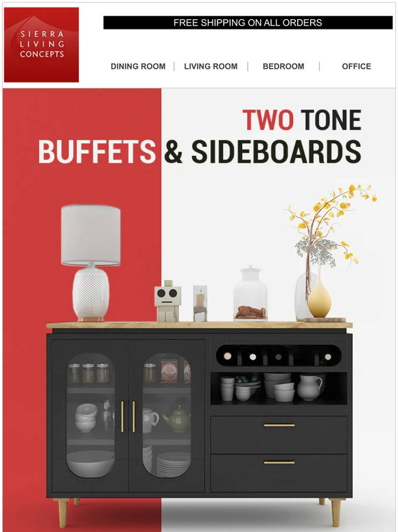 Sierra Living Concepts: Exciting TWO-TONE Sideboards » | Milled