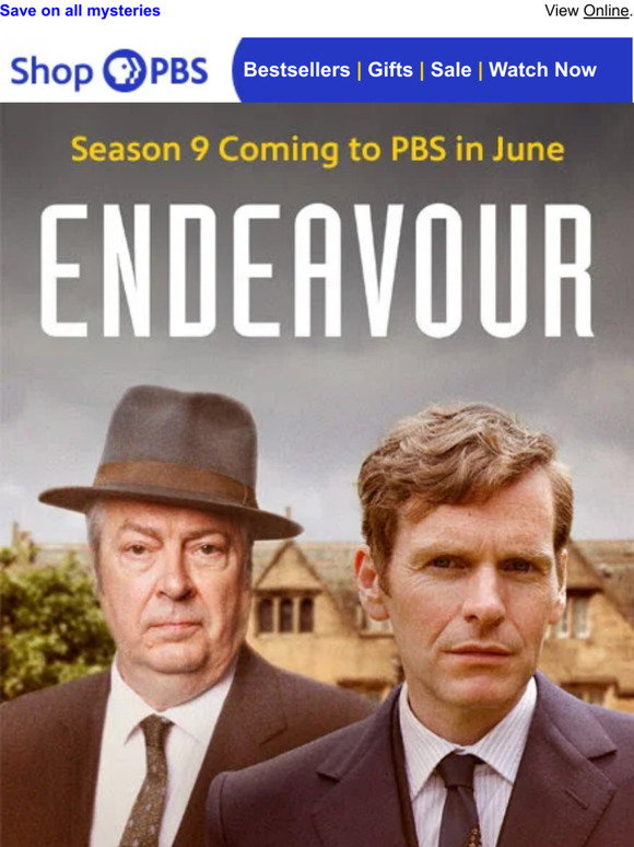 Shop.PBS.org: New Endeavour is here. Pre-order season 9. | Milled