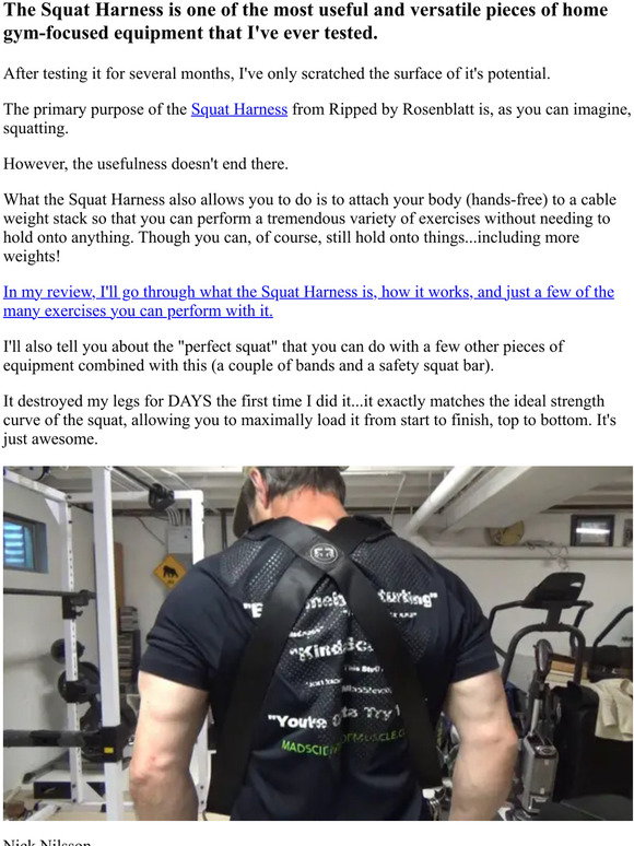 FitStep: The Squat Harness...Training Equipment Review | Milled