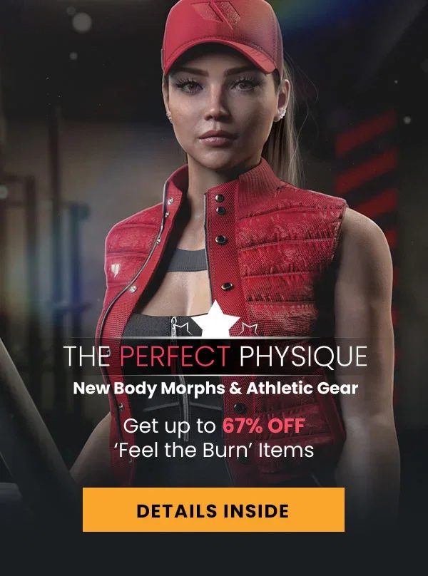 DAZ 3D: The Perfect Physique - New Body Morphs & Athletic Gear | Milled