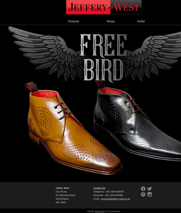 Jeffery West: Scarface FREE BIRD Wing Punch Chukka boot | Milled