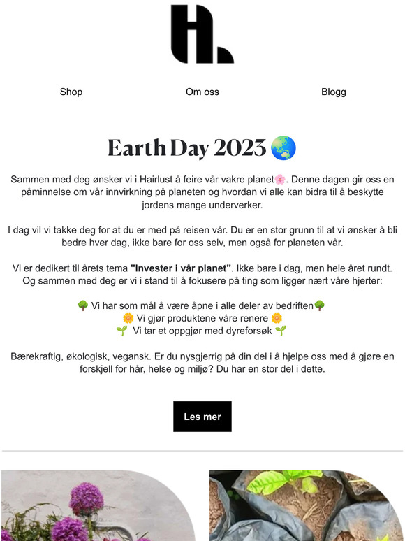 Hairlust: Earth Day 2023: Takk for ditt bidrag 🌎 | Milled