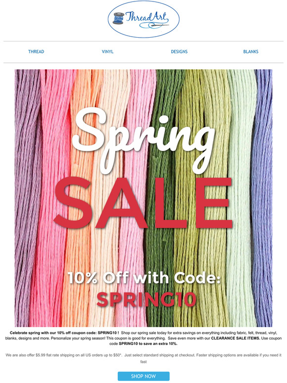 ThreadArt: Extra 10% With Code SPRING10 💥 Need a Coupon Code? | Milled