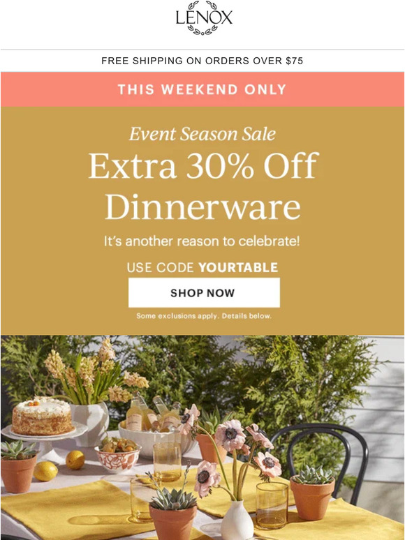 Lenox: 2 BIG Deals, 2 Days Only | Milled