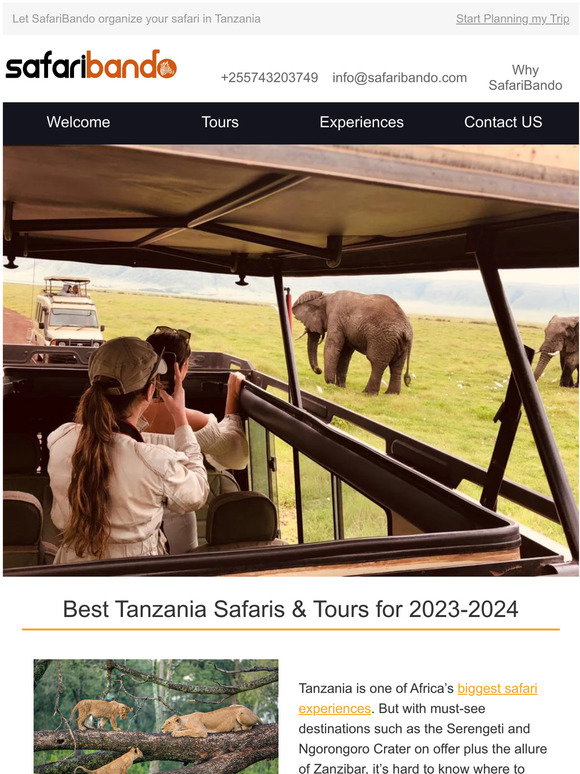SafariBando: Best Tanzania Safaris & Tours for 2023-2024 | Milled