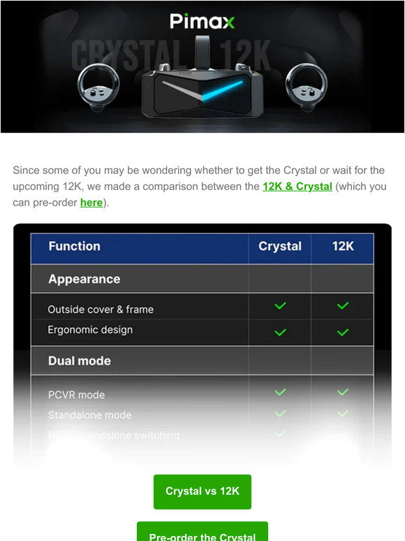 Pimax: Crystal update (& how is it similar to the 12K?) | Milled