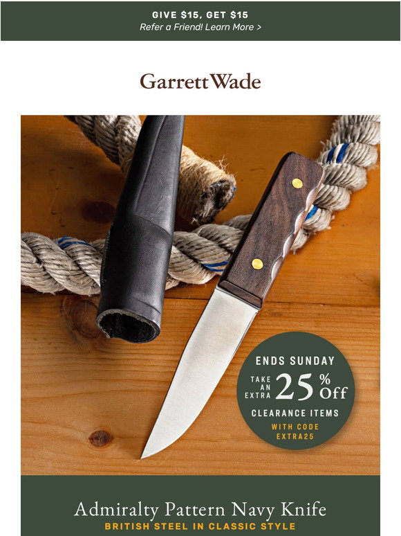 Garrett Wade: Classic Style & British Steel - Limited Time Sale! | Milled