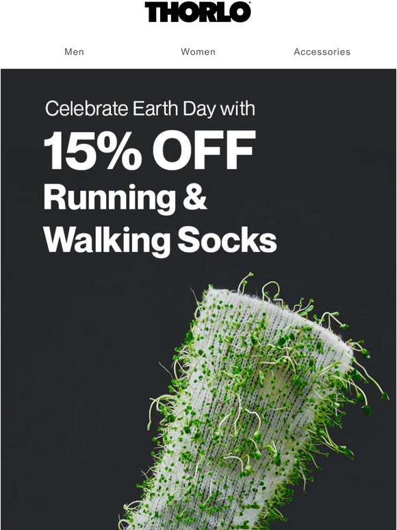 Thorlos: 🌍 15% OFF Walking & Running Socks For Earth Day | Milled