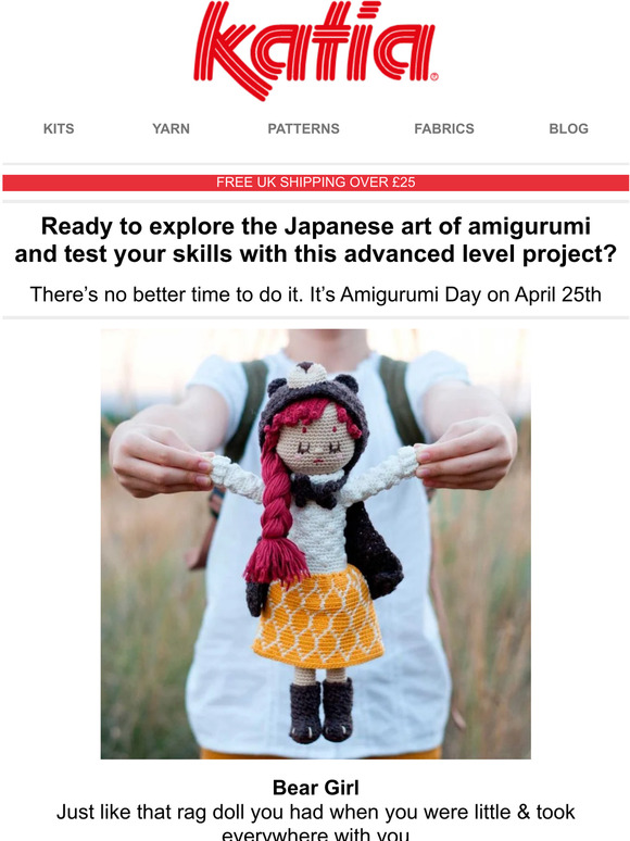 Katia: FREE pattern: Amigurumi rag doll 🧶 | Milled