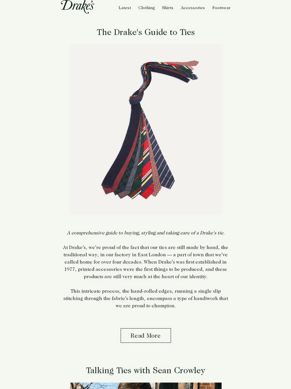 Drake's: The Drake's Guide to Ties | Milled