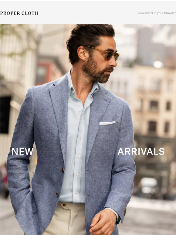 Proper Cloth: 30+ New Arrivals: Linen Blend Jackets, Smooth Check ...