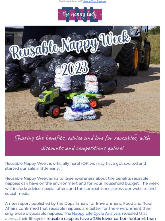 The Nappy Lady: Reusable Nappy Week 2023 is here! | Milled