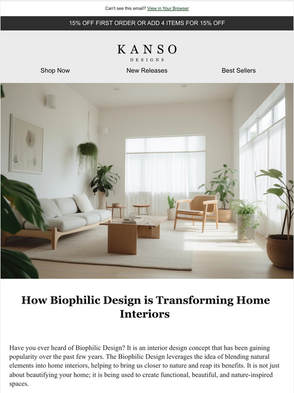 Kanso Designs: 🌿 Redesigning your space with Biophilic Design? Here's ...
