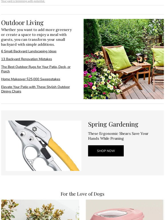 Martha Stewart: 6 Small Backyard Landscaping Ideas | Milled