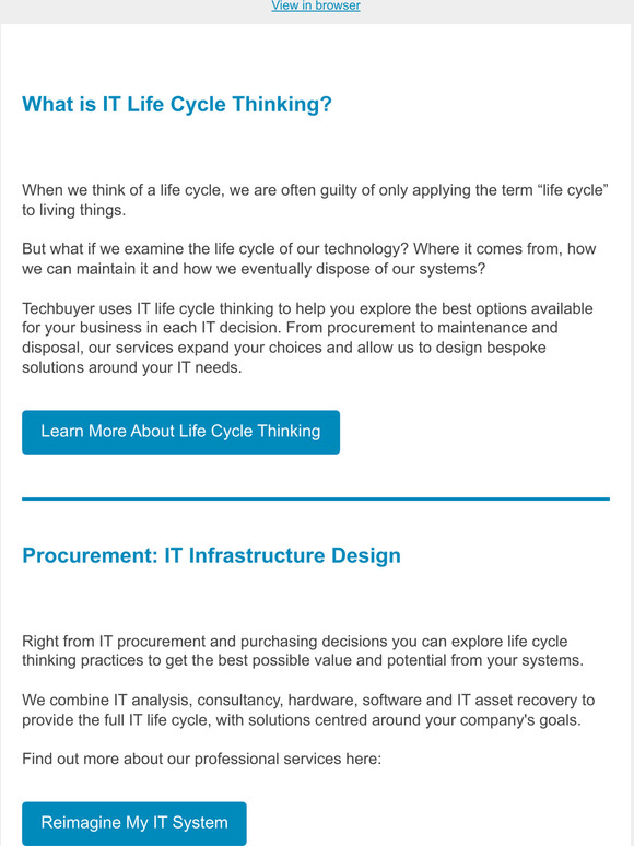Techbuyer: Why is IT life cycle thinking important? | Milled