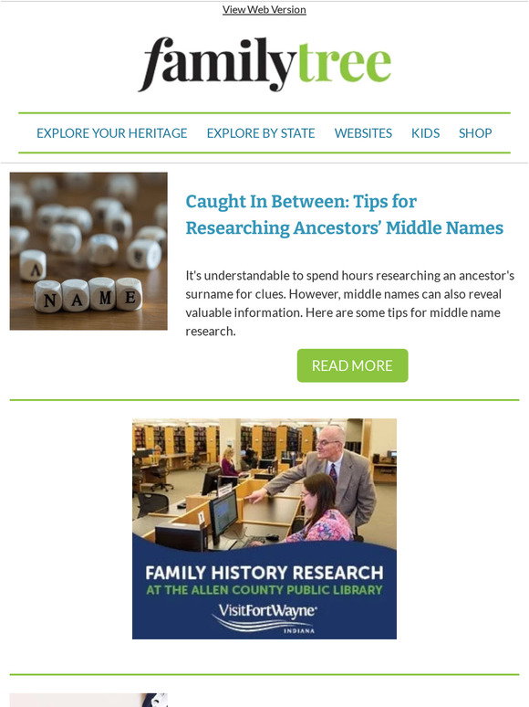 Family Tree Magazine: Tips for Researching Ancestors’ Middle Names | Milled
