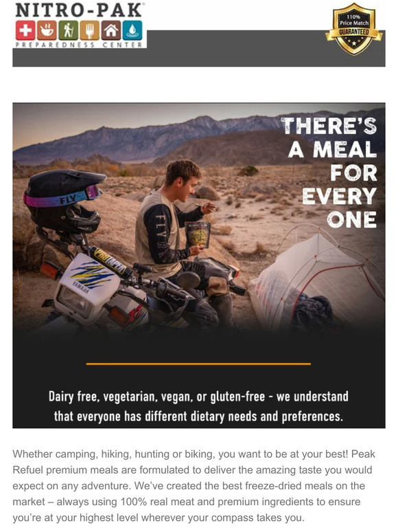 Nitro-Pak: NEW Peak Refuel Basecamp 3.0 Food Buckets | Milled