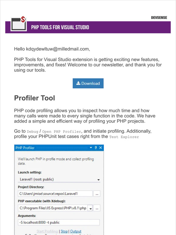 DevSense: New Features in PHP Tools for Visual Studio (April 2023) | Milled
