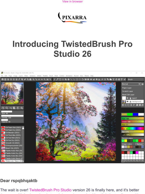 Pixarra: Introducing TwistedBrush Pro Studio Version 26! | Milled