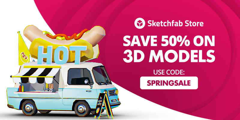 Sketchfab: Store Sale, API Spotlight, New Free Download | Milled