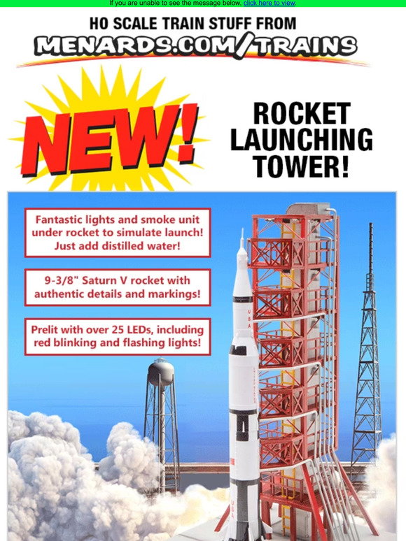 Menards: New! "HO Scale" Rocket Launching Tower! | Milled