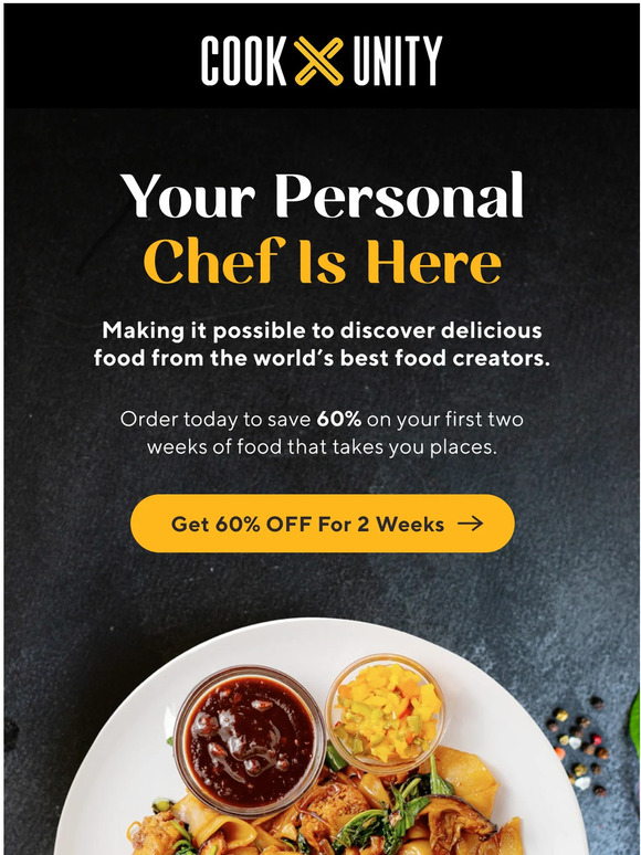 Cook Unity: Have you tried 60% OFF? 🤷‍♀️ | Milled