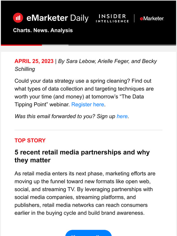 Insider Intelligence: 5 retail media partnerships to watch; Mapping ...
