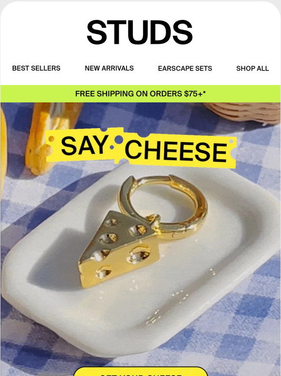 Studs: SAY CHEESE | Milled
