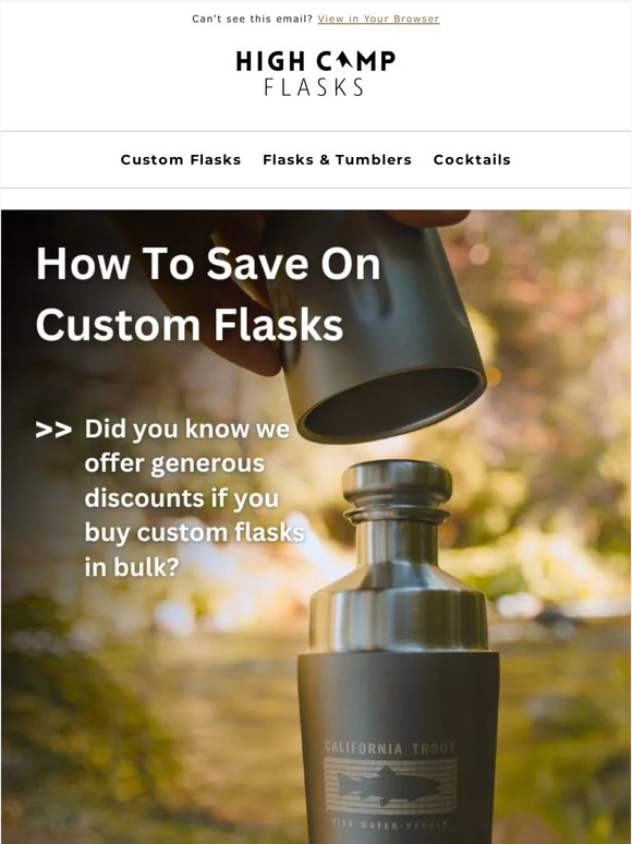 High Camp Flasks: Save Big On Custom Flasks - Here's How 👈 | Milled