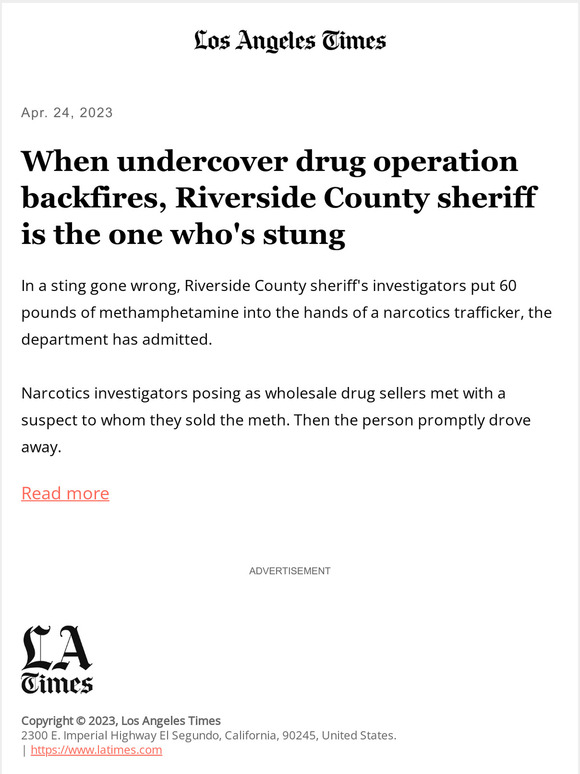 Los Angeles Times: When undercover drug operation backfires, Riverside ...