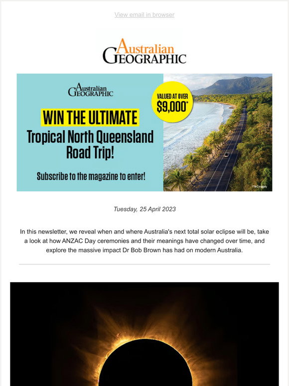Australian Geographic: Australia's next total solar eclipse 🗓 | Milled