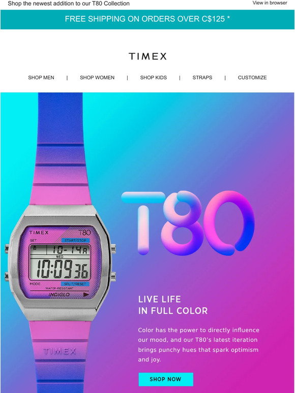 Timex: T80 is back in full color! | Milled