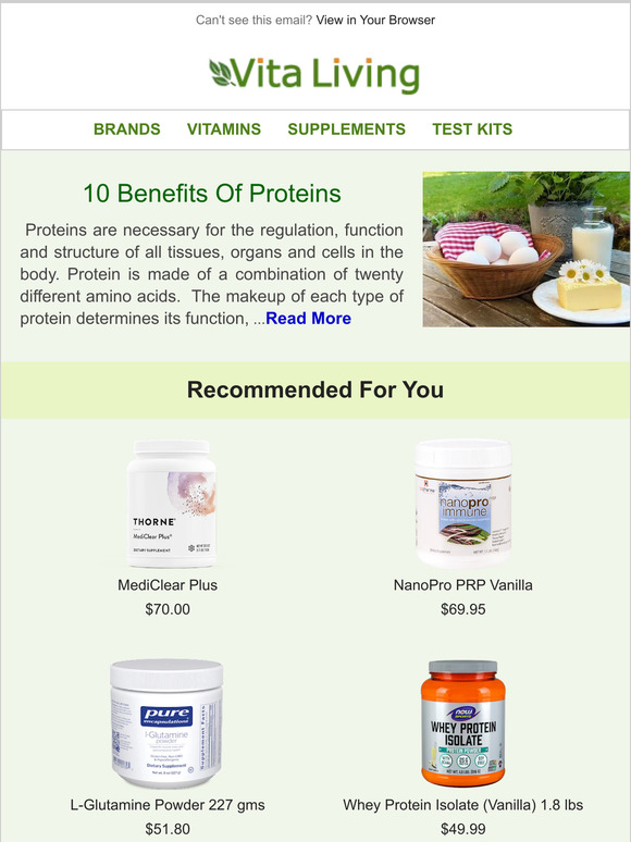 Vita Living: Ten Surprising Benefits Of Proteins | Milled