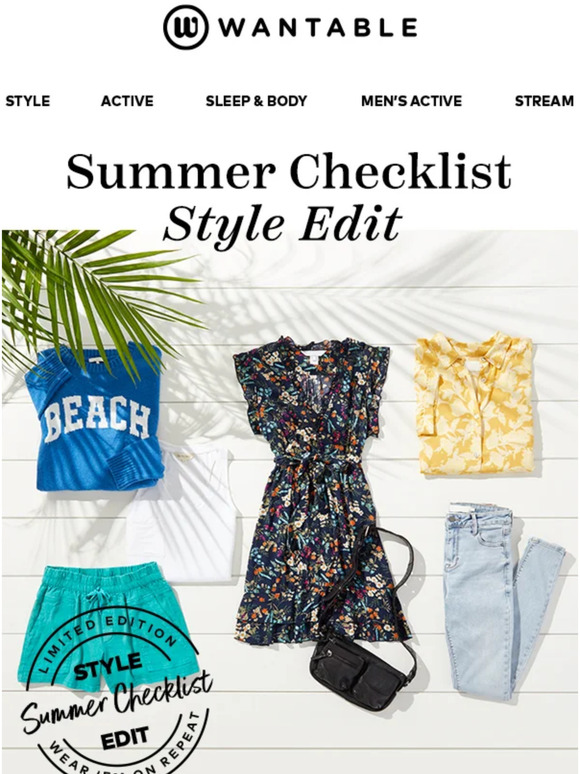 Wantable: just dropped: Summer Checklist Style Edit | Milled