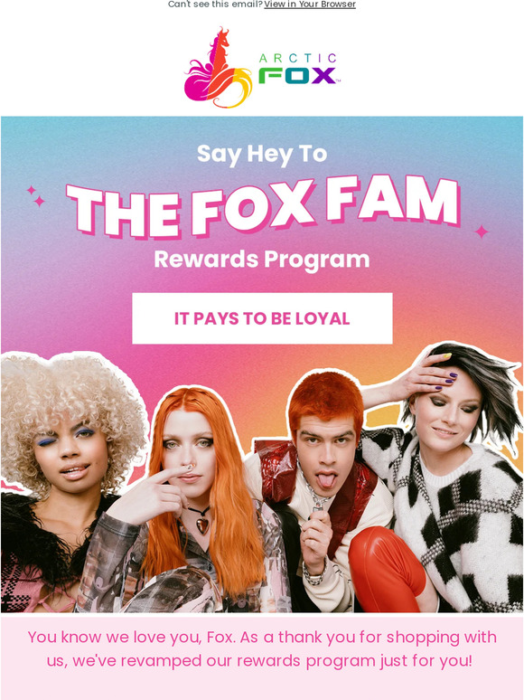 Arctic Fox: Introducing the Fox Fam Rewards Program! 💖 | Milled