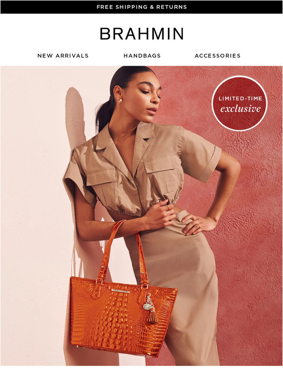 Brahmin: ORANGE you excited for a new METALLIC? 🍊 | Milled