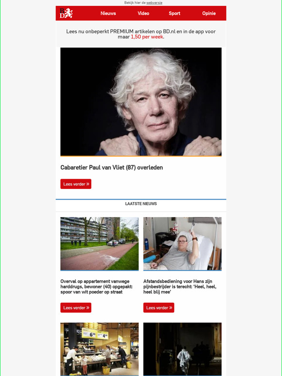 Brabants Dagblad: Cabaretier Paul van Vliet (87) overleden | Milled