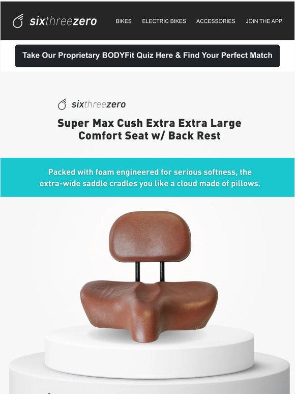Sixthreezero Bicycle Co.: Seats WITH a Back Rest? | Milled